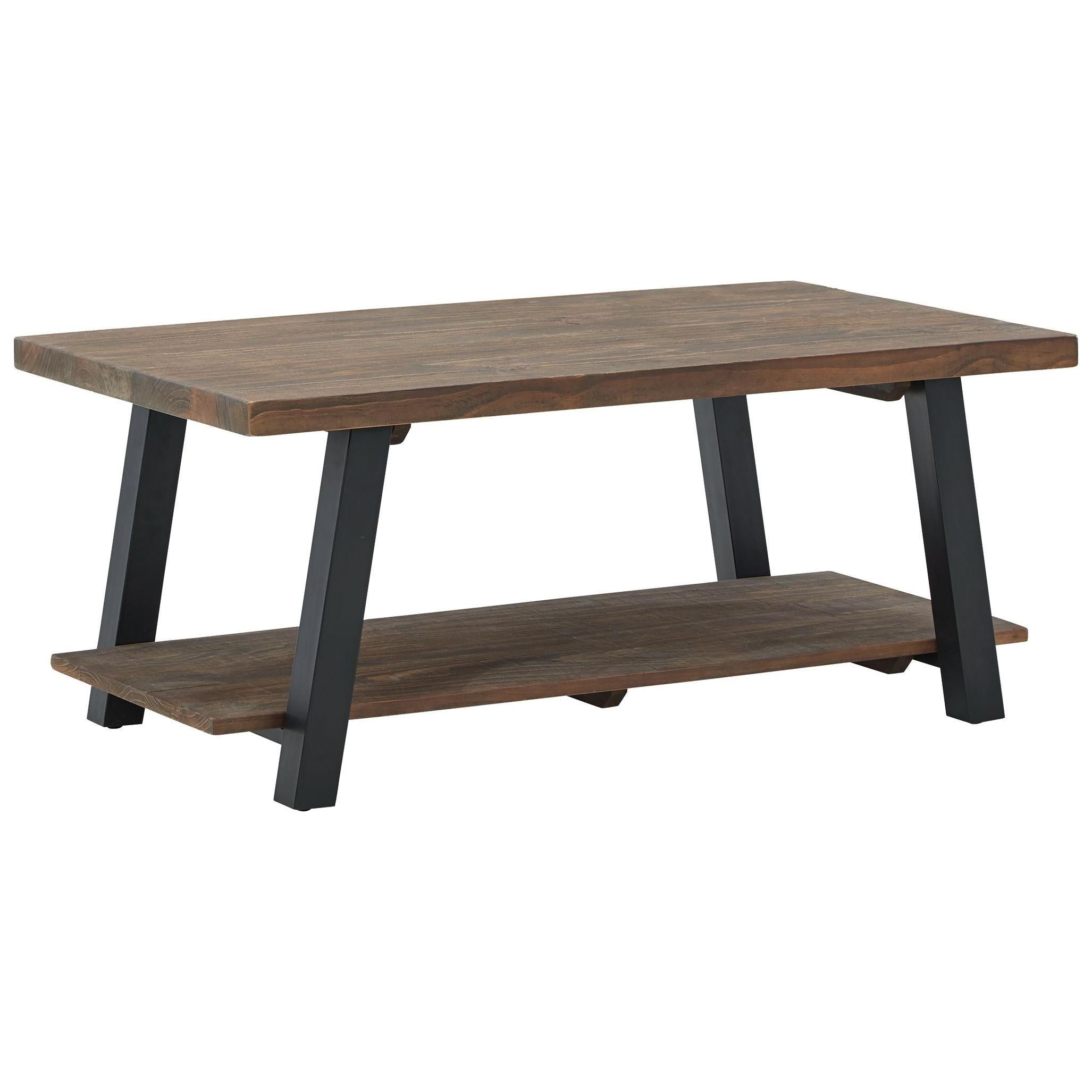 Chanzen - Brown/black - Rectangular Cocktail Table – Washburn's Home Furnishings