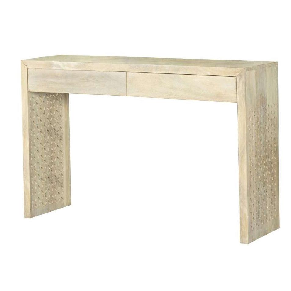 2-drawer Console Table - Beige – Washburn's Home Furnishings