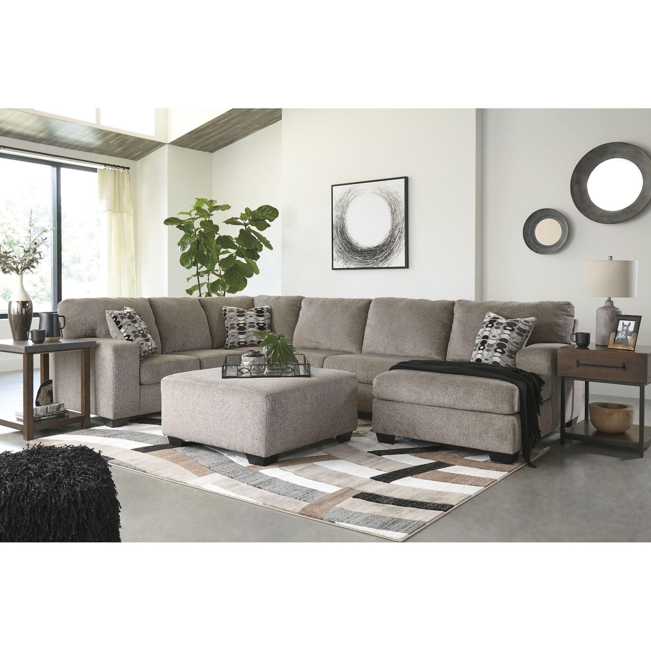 Ashley Ballinasloe 3 Piece Left Sofa, Right Loveseat Sectional w/ Otto ...