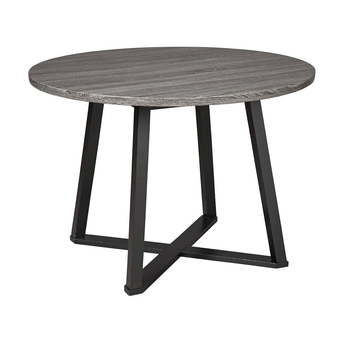 Ashley Centiar Round Dining Table w/2 Upholstered Side Chairs in Gray ...