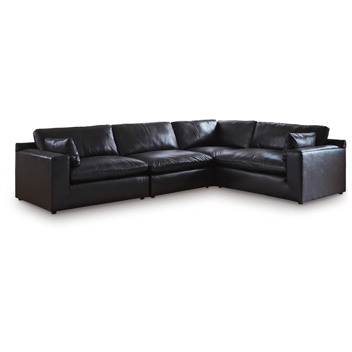 Ashley Emilia 4 Piece Sectional w/Left & Right Corner Chairs, Armless ...