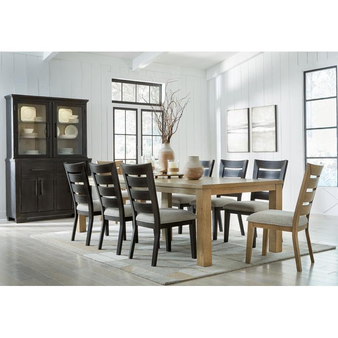 Ashley Galliden Dining Extension Table & 8 Ladder Back Dining Chairs S ...