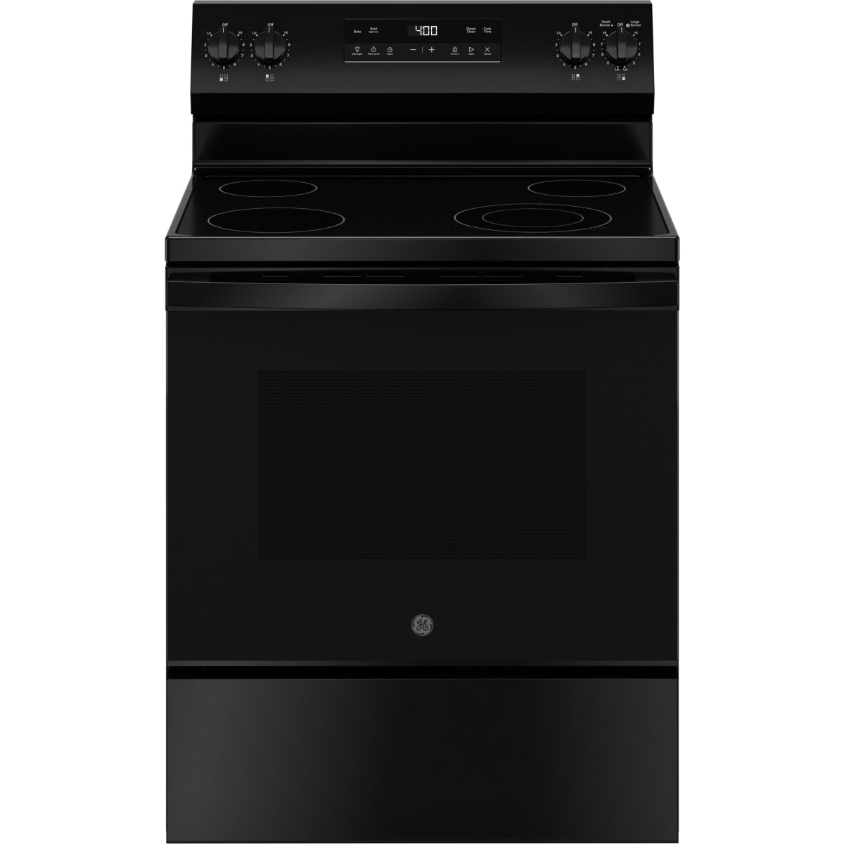 GE 30" Freestanding Electric Range w/ 5.3 CuFt & 4 Smooth Top Elements ...