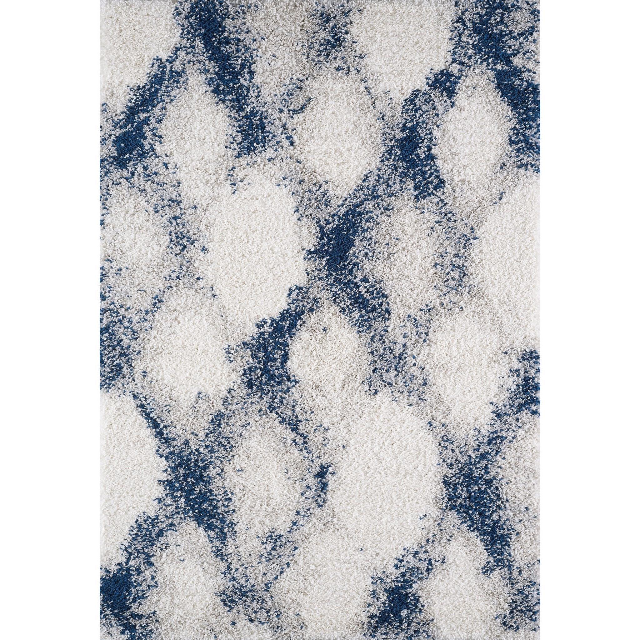Kas Phoenix Ivory Blue Diamonds 7'10"X9'10" Rug – Washburn's Home ...