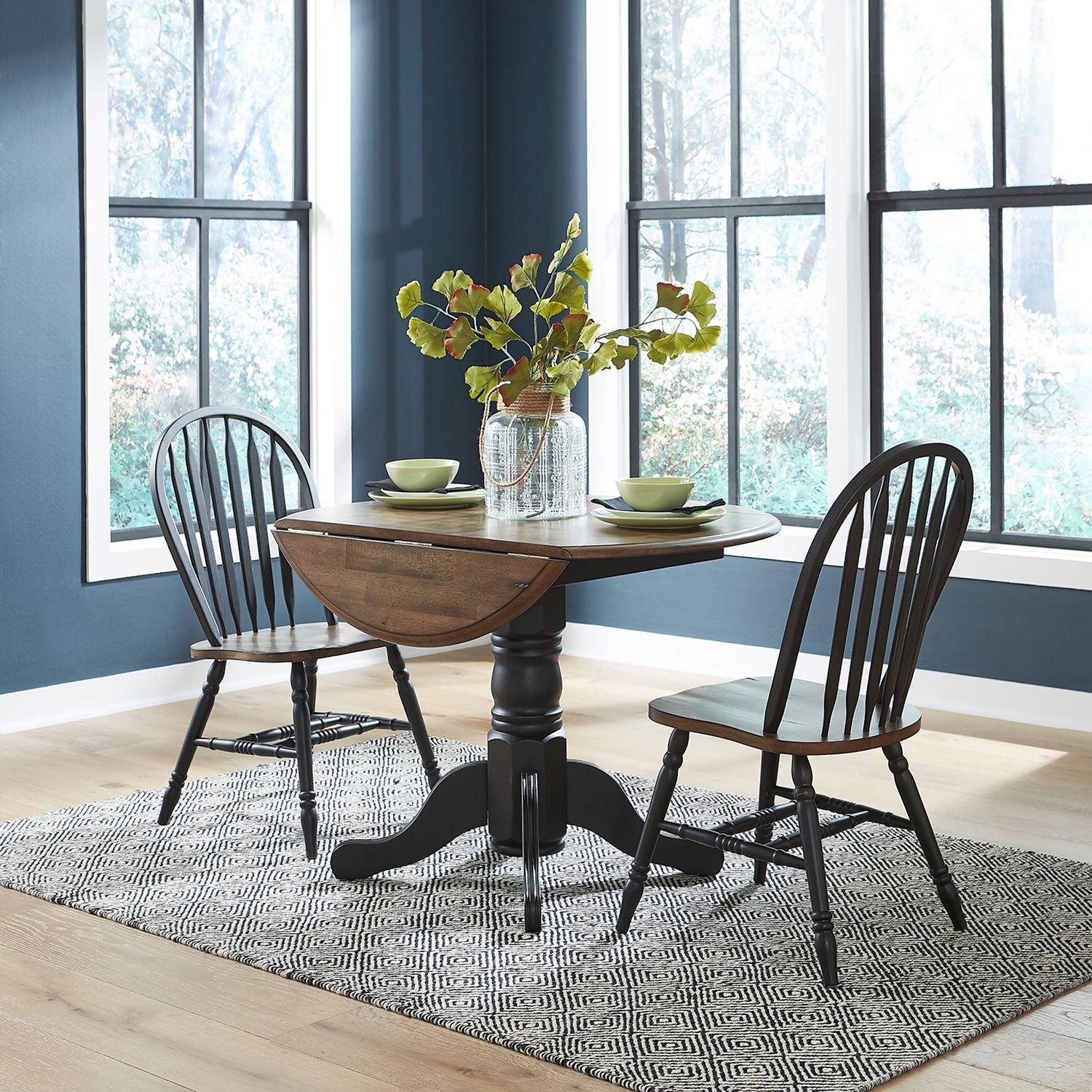 Liberty Carolina Crossing Drop Leaf Table (Top & Pedestal) & 2 Chairs ...