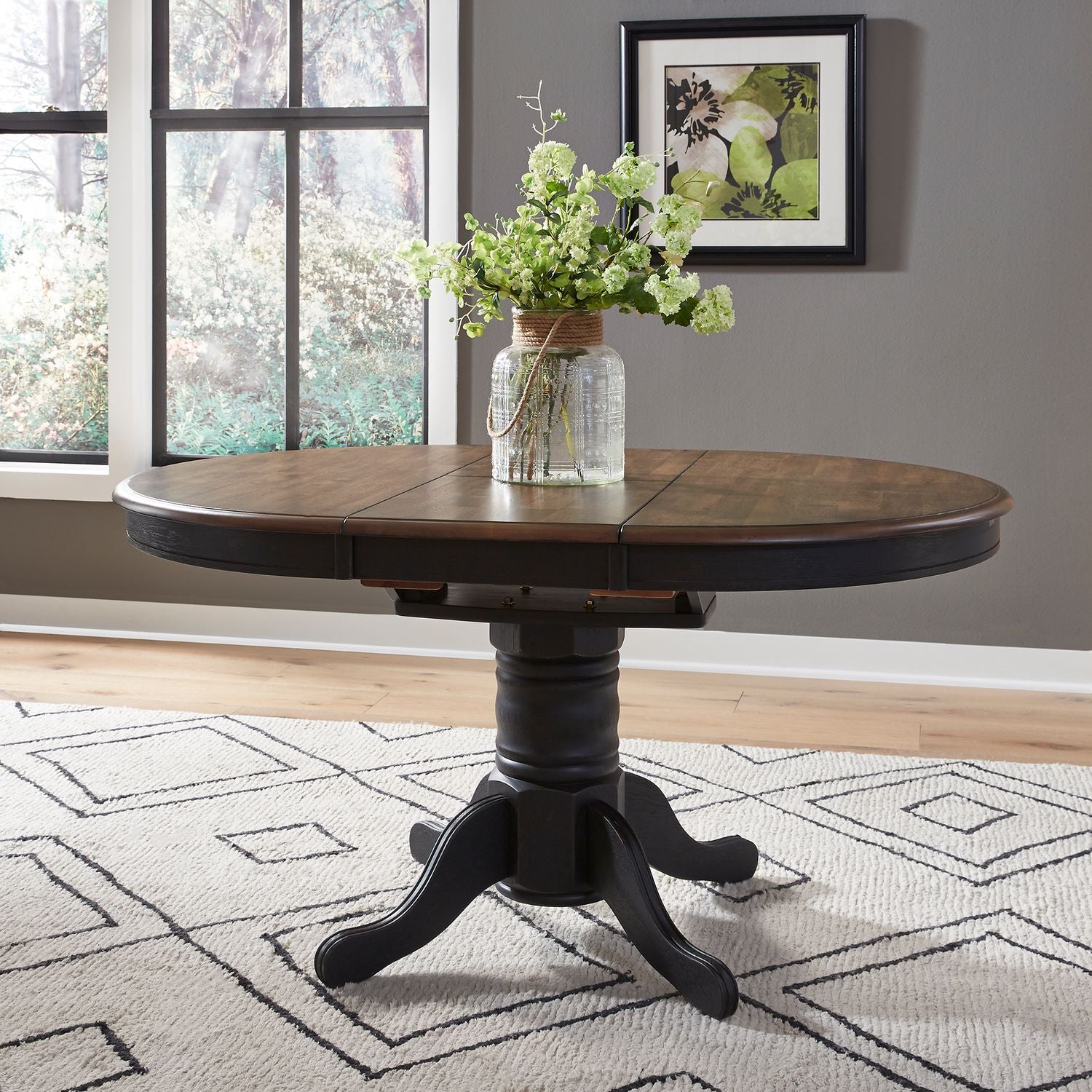 Liberty Carolina Crossing Round Drop Leaf Pedestal Table in Black ...