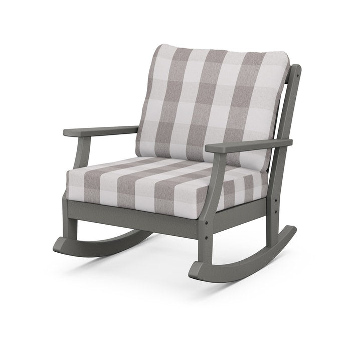 Polywood Braxton Deep Seating Rocking Chair Frame in Slate Grey ...