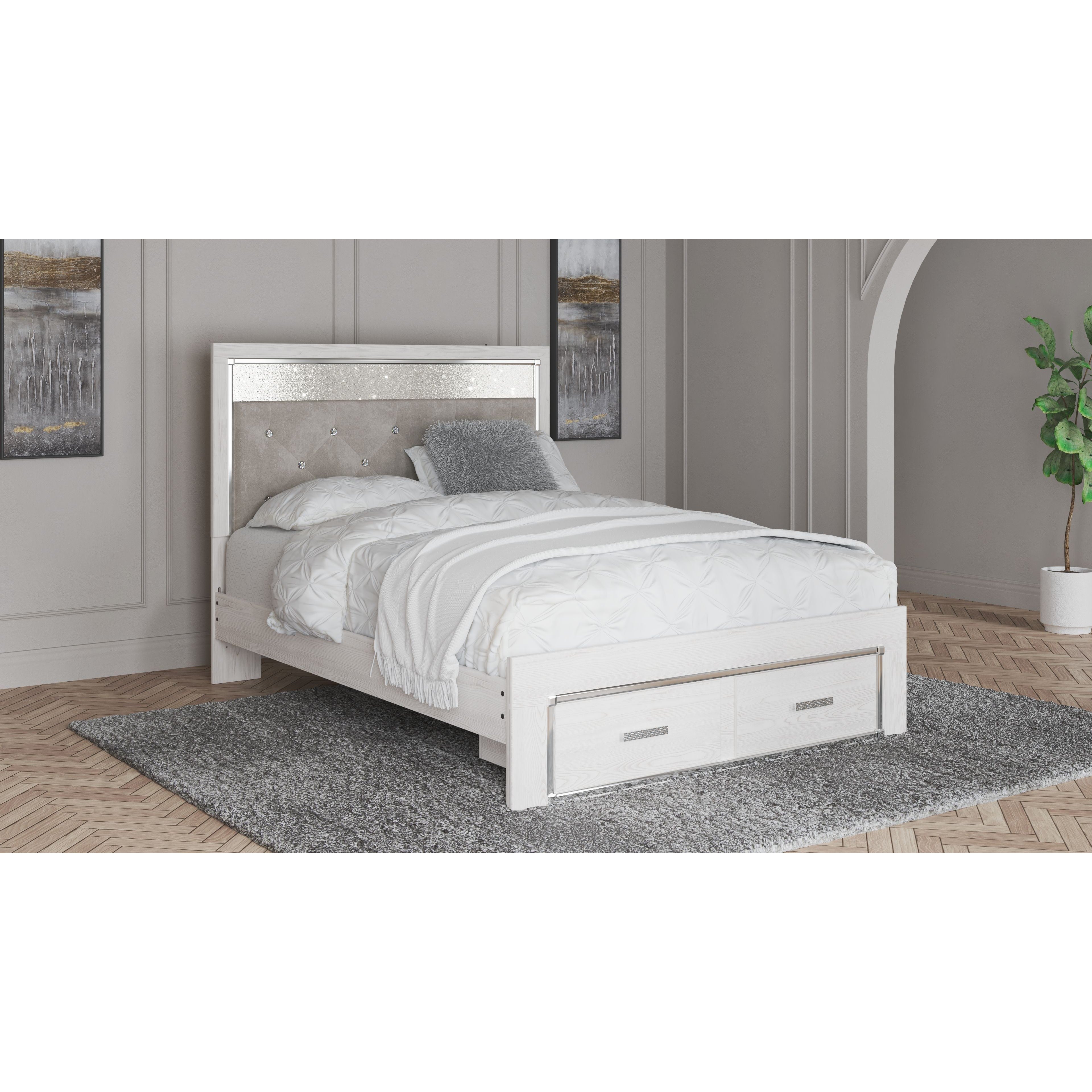 Altyra - White - Queen/king Platform Rails – Washburn's Home Furnishings