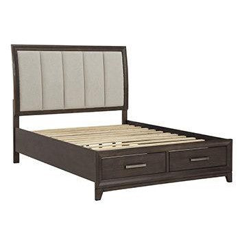 Brueban - Brown - Queen Uph Panel Headboard – Washburn's Home Furnishings