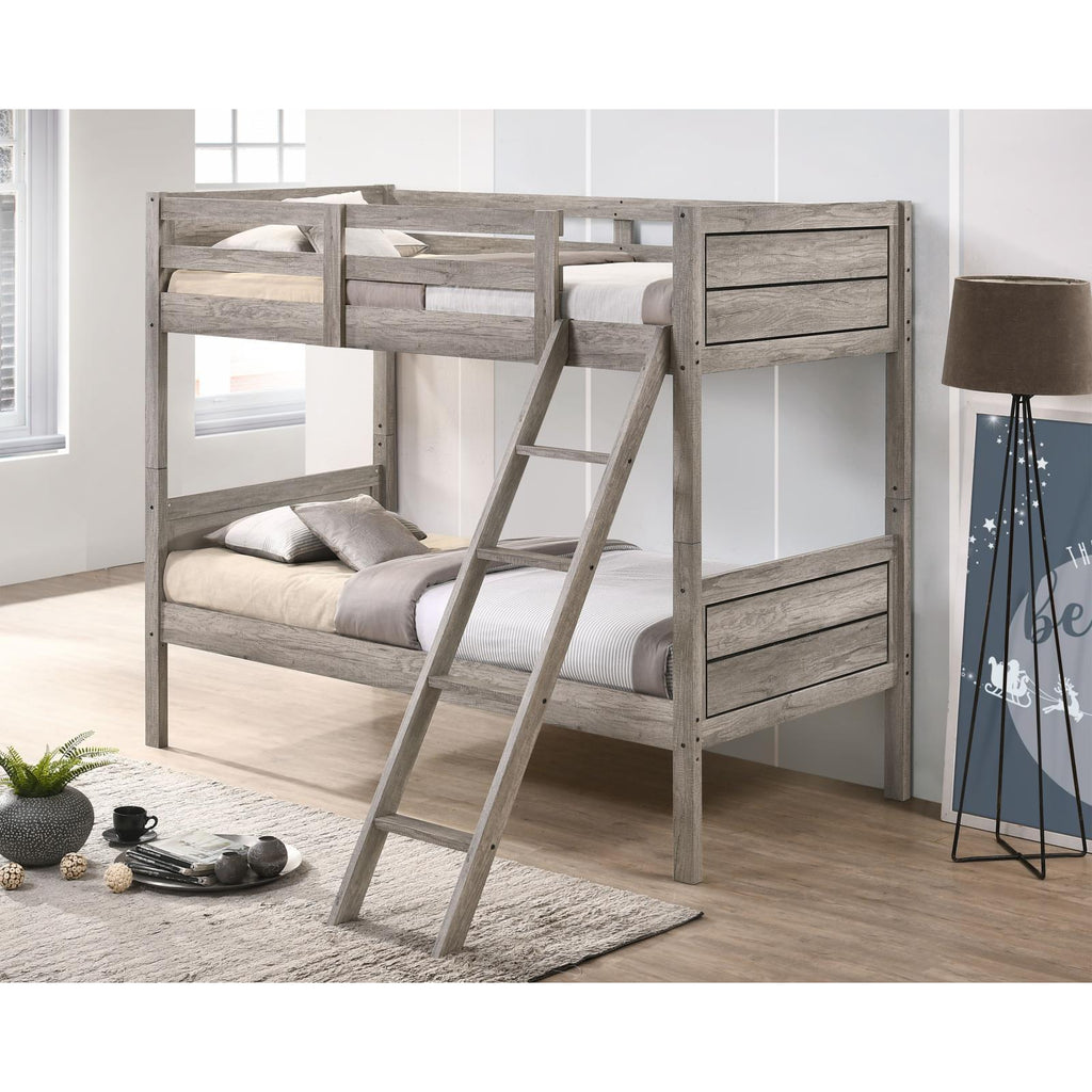 Coaster Ryder Twin Over Twin Bunk Bed in Gray – Washburn's Home Furnishings