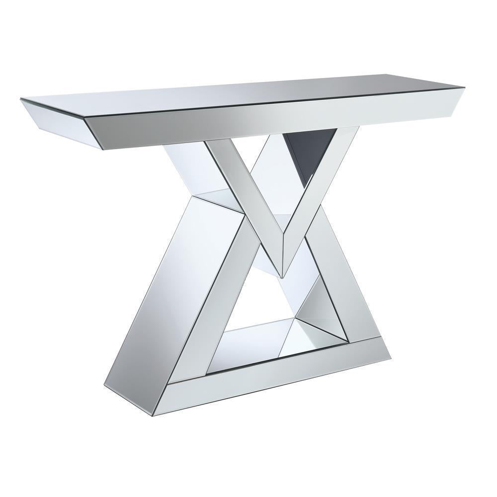 Console Table With Triangle Base - Pearl Silver – Washburn's Home ...