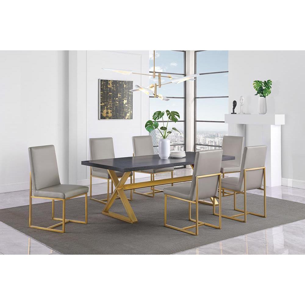 Conway - X-trestle Base Dining Table - Gray – Washburn's Home Furnishings