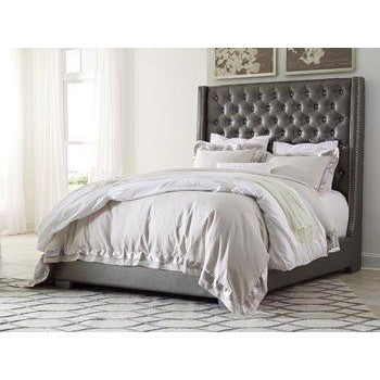 Coralayne - Gray - King Uph Footboard With Rails – Washburn's Home ...