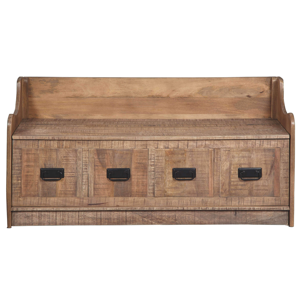 Garrettville - Brown - Storage Bench – Washburn's Home Furnishings