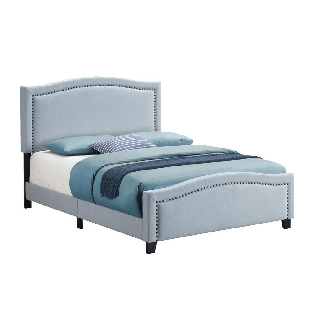 Hamden - Upholstered Bed - Queen Bed - Light Blue – Washburn's Home ...