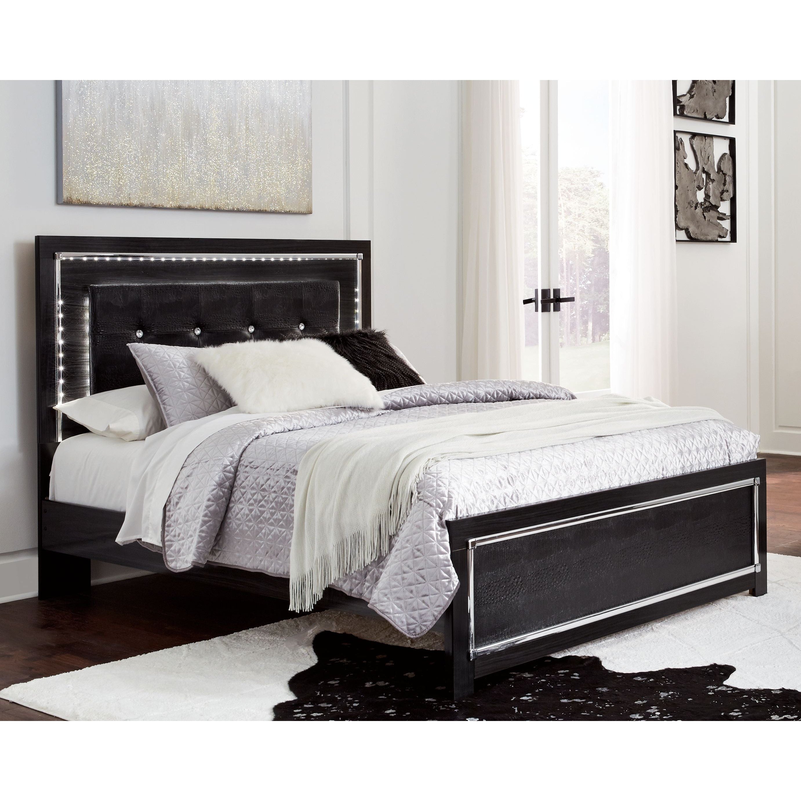 Kaydell - Black - Queen Panel Rails – Washburn's Home Furnishings