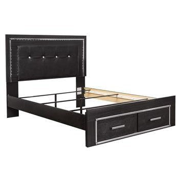 Kaydell - Black - Queen/king Platform Rails – Washburn's Home Furnishings