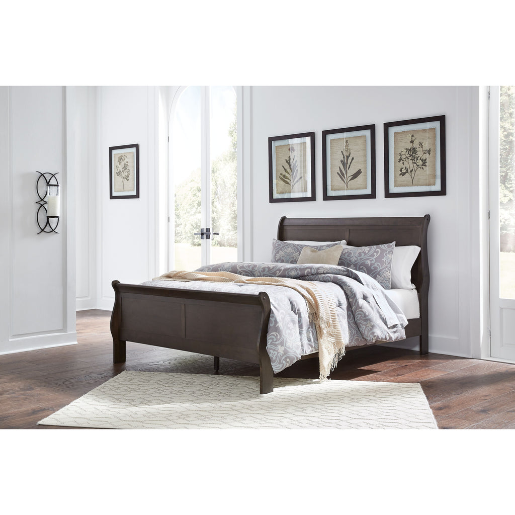 Leewarden - Dark Brown - Queen Sleigh Rails – Washburn's Home Furnishings