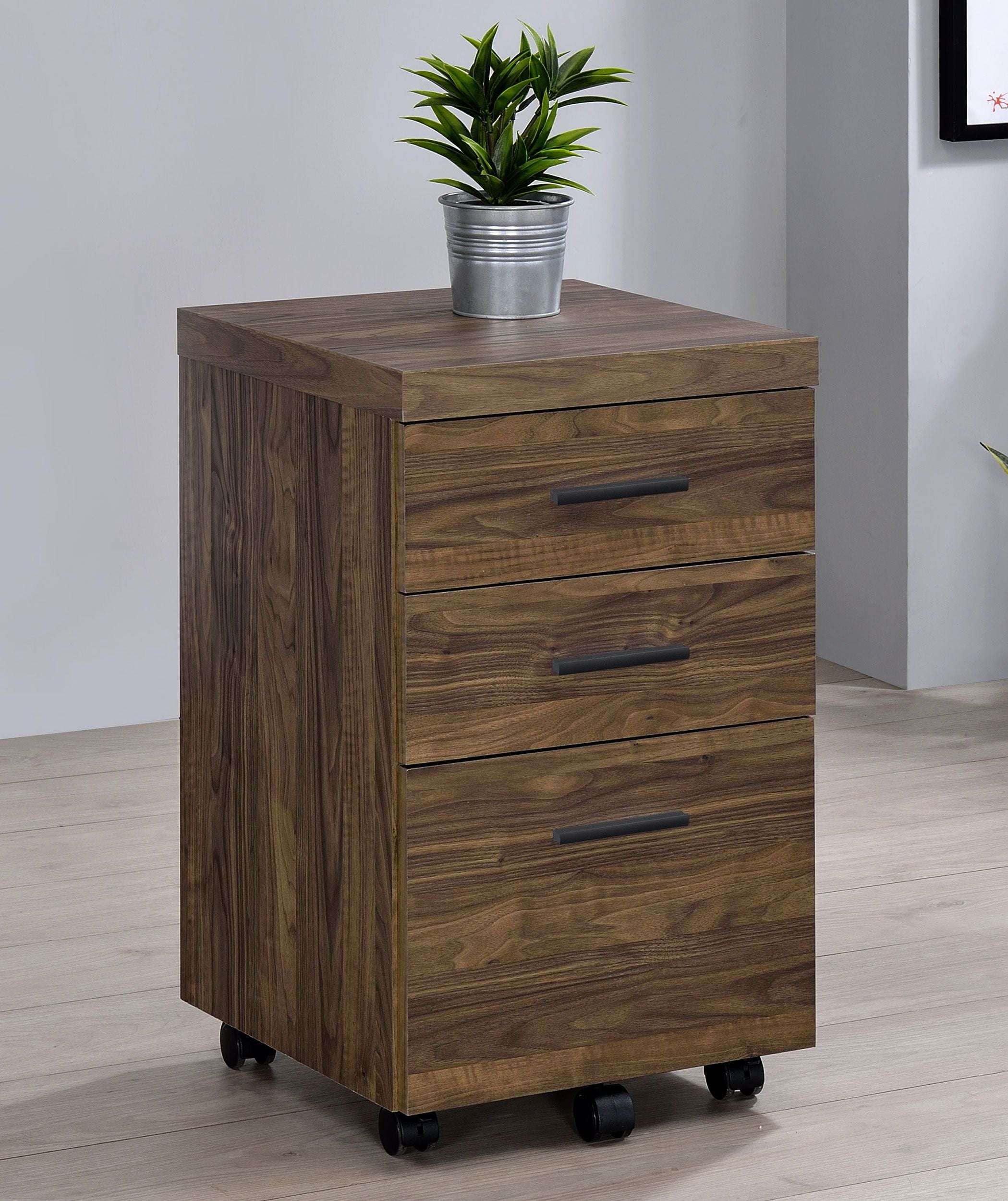 Luetta - Mobile Storage Cabinet - Brown – Washburn's Home Furnishings