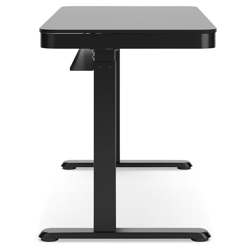 Lynxtyn - Black - Adjustable Height Desk With Drawer – Washburn's Home ...