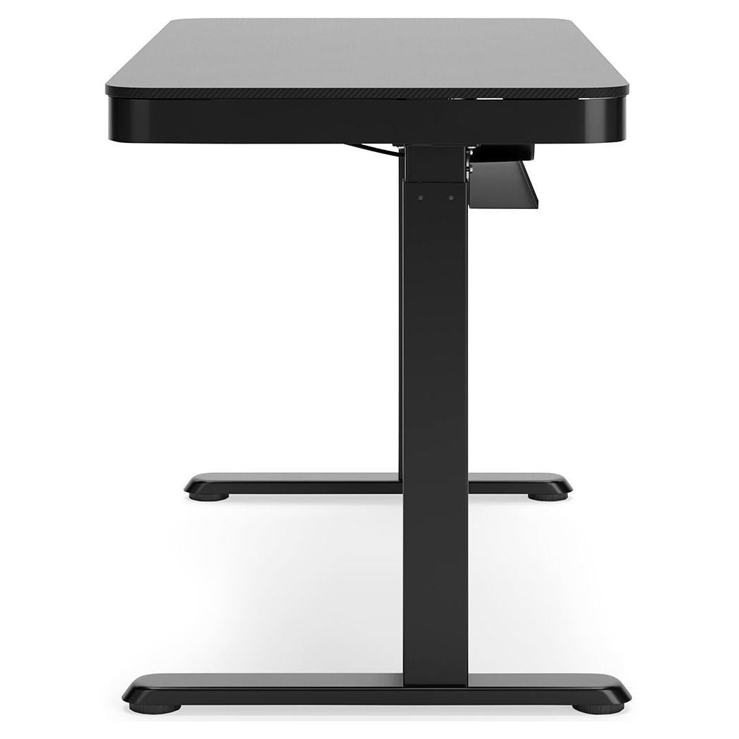 Lynxtyn - Black - Adjustable Height Desk With Drawer – Washburn's Home ...