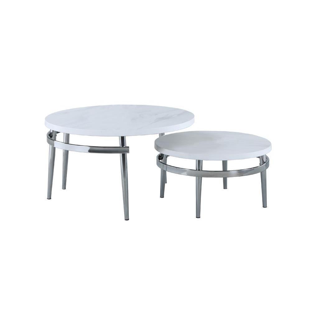Round Nesting Table - Pearl Silver – Washburn's Home Furnishings