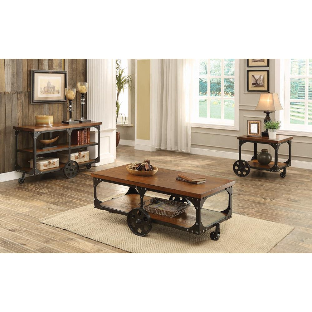 Roy - Coffee Table With Casters - Brown – Washburn's Home Furnishings