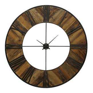 StyleCraft Metal & Wood Wall Clock 47"x47" – Washburn's Home Furnishings
