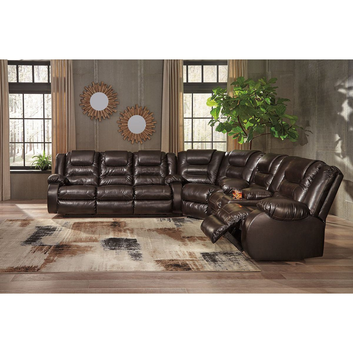 Vacherie - Chocolate - Reclining Sofa 3 Pc Sectional – Washburn's Home ...