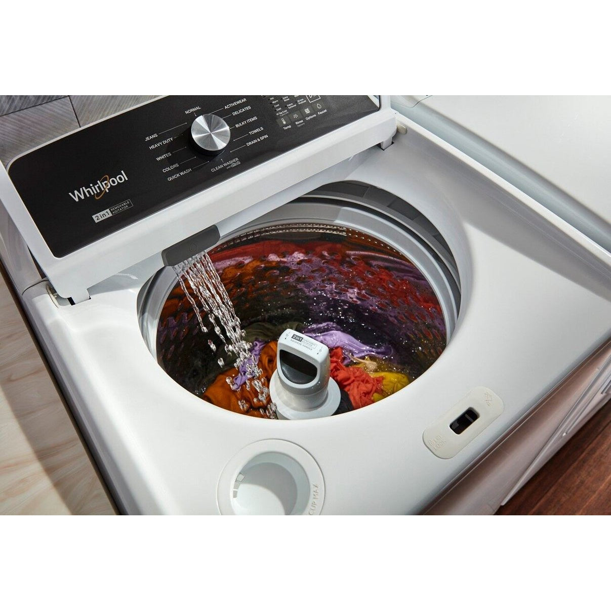 Whirlpool 4.7–4.8 Cu. Ft. Top Load Washer with 2 in 1 Removable Agitat ...